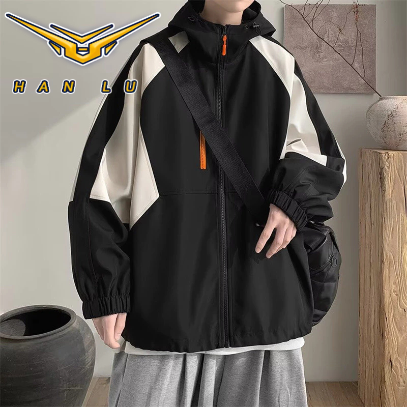 Hanlu Jacket เสื้อแจ็คเก็ตเปลือกหอยผู้ชาย Simple Ouni สไตล์เกาหลีลําลอง ...