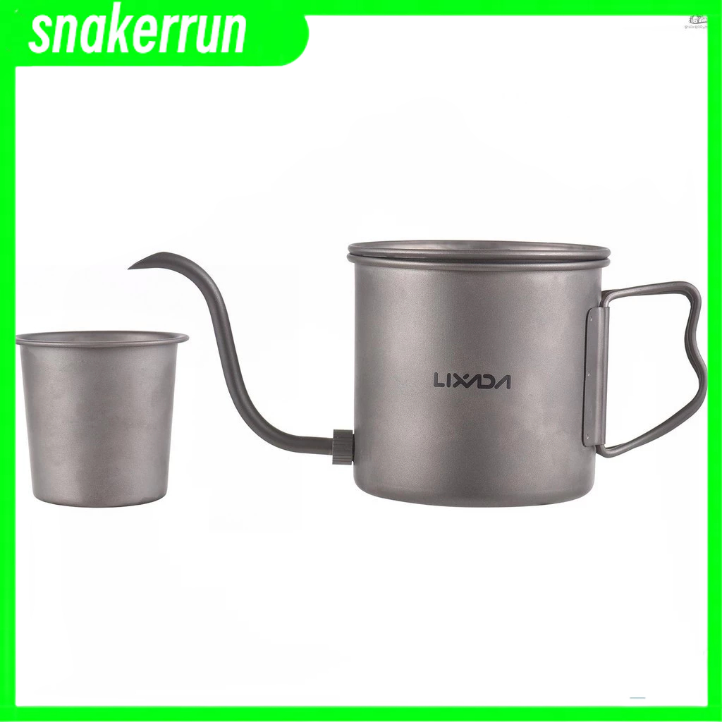 Skhw 400ml เทกว่ากาต้มน้ํา Gooseneck กาแฟกาต้มน้ํา Ti พับกาต้มน้ําพร้อมฝาปิด | Shopee Thailand