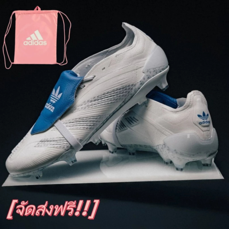 PREDATOR 25 รองเท้าฟุตบอล Low FG สตั๊ดระบายอากาศและกันน้ำสำหรับสวมใส่ ...