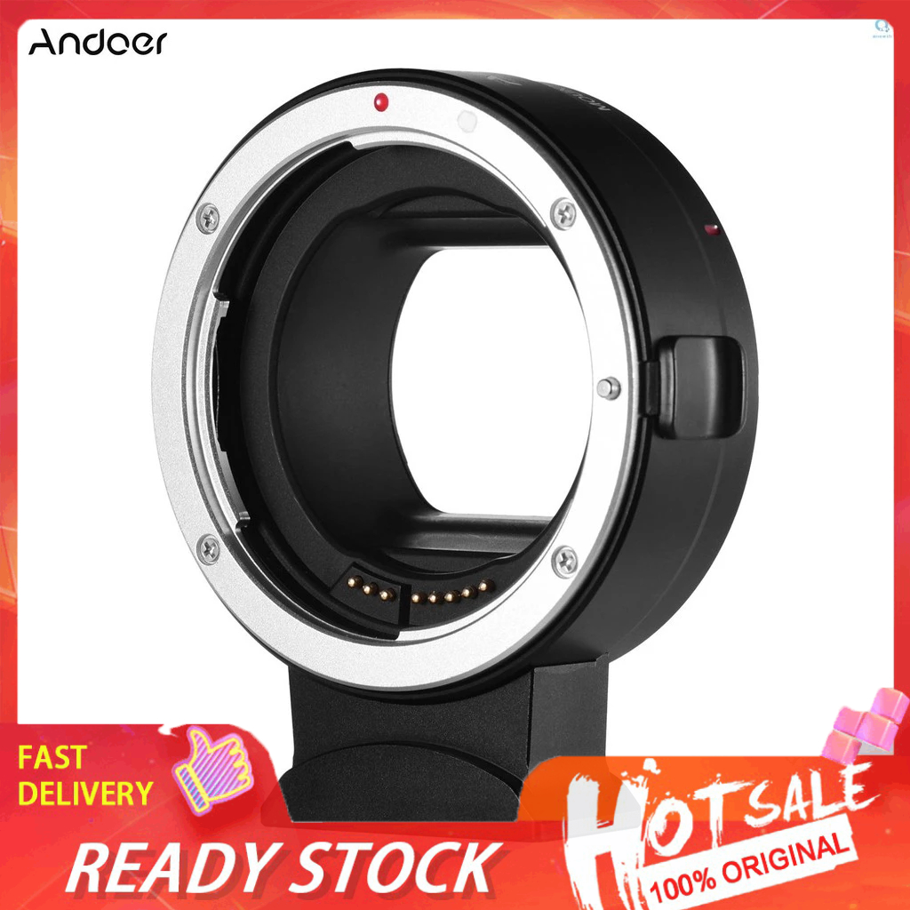 Andoer EF-EOSR ออโต้โฟกัสกล้องเลนส์อะแดปเตอร์แหวนภาพเสถียรภาพอิเล็กทรอนิกส์ควบคุมรูรับแสง EXIF ...