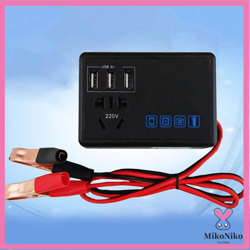 MIKONIKO รถ 200W Converter Power Inverter DC 12V/24V เป็น DC 220V อะแดป ...