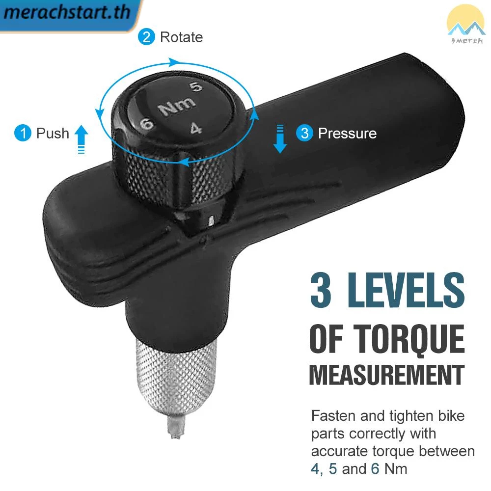 ประแจแรงบิดจักรยานปรับได้ 4/5/6Nm Torque T Wrench ชุดบำรุงรักษาจักรยานแบบพกพา | Shopee Thailand