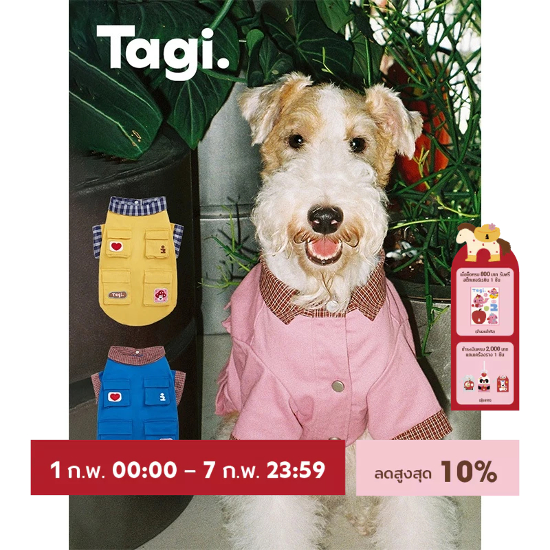 Tagi. Mushroom Haha Pet Workwear Jacket Pet Clothing แจ็กเก็ตชุดทำงาน ...
