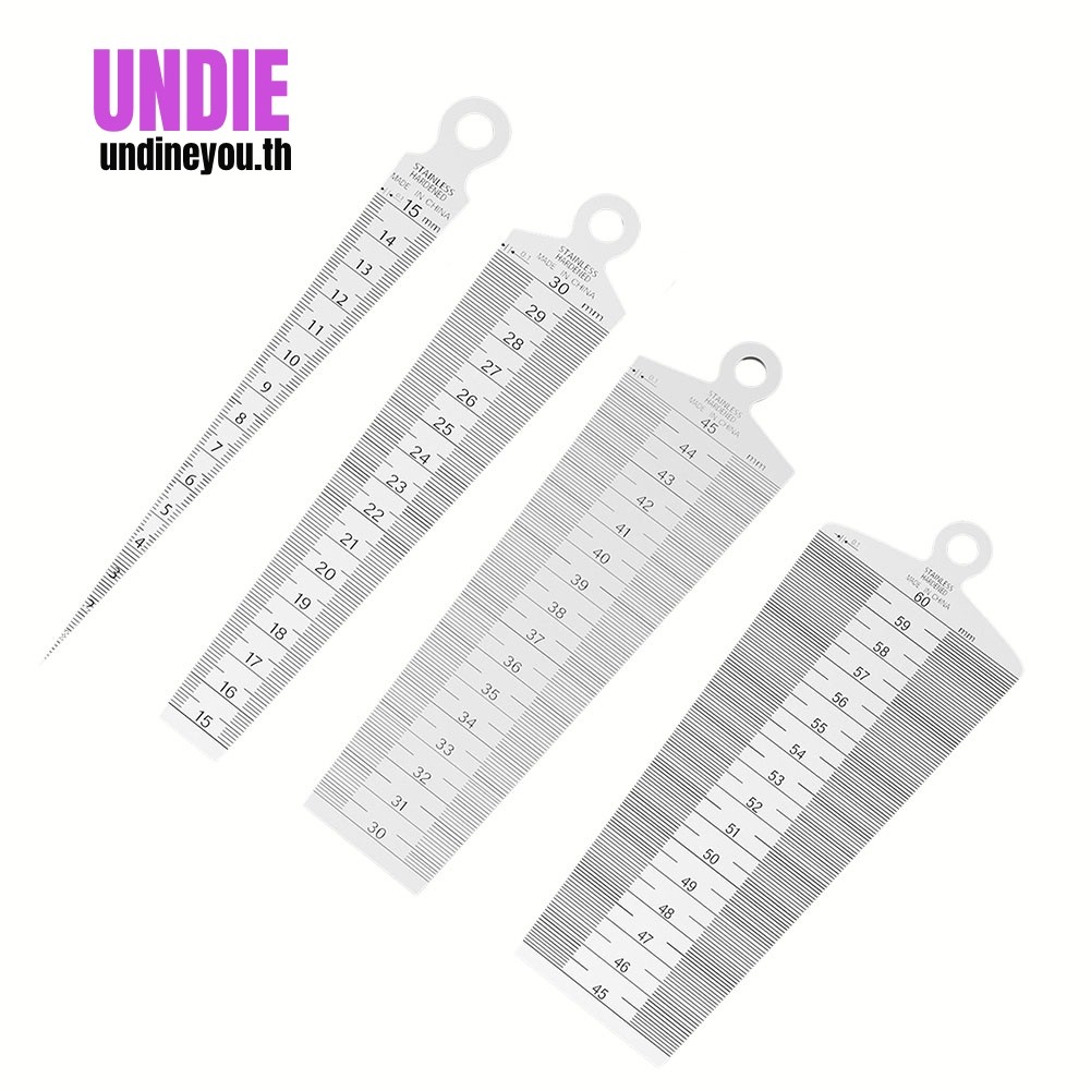 1-60 มม.เหล็กเมตริก Taper Gauge รูรับแสง Scale Wedge Feeler 4 In 1 Gap ...