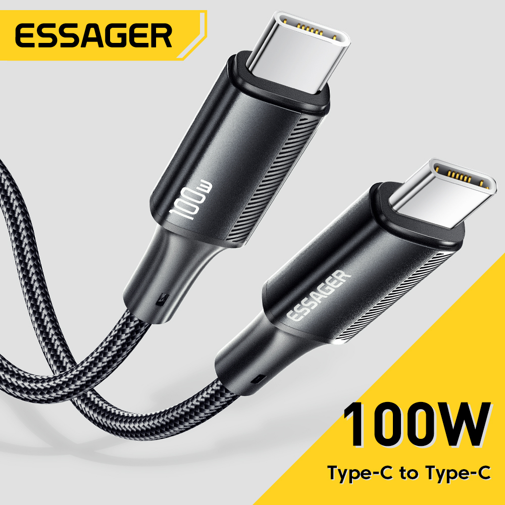 Essager สายชาร์จ Usb 2.0 100W 5A Type C 480Mbps สําหรับแล็ปท็อป Samsung Xiaomi IP | Shopee Thailand
