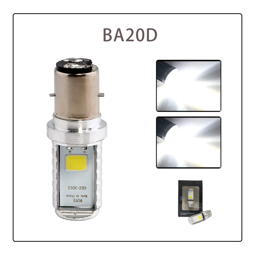 หลอดไฟหน้า Led 900 Lumens P15D COB 12W สีขาว สําหรับรถจักรยานยนต์ ...