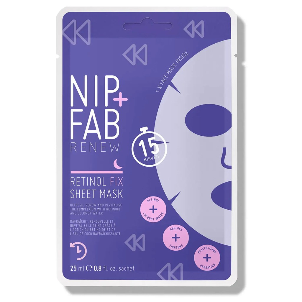พร้อมส่ง ของแท้ NIP+FAB Retinol Fix/Vitamin C Fix Sheet Mask 25ml ...