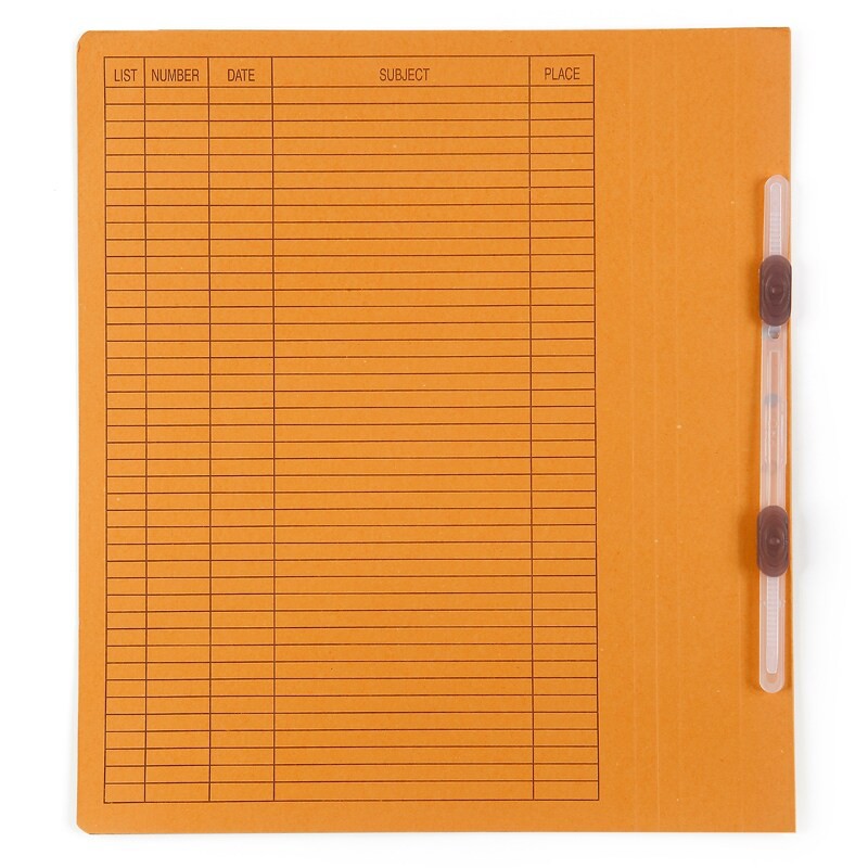 แฟ้มกระดาษสันพับ A4 ลิ้นพลาสติก สีส้ม ใบโพธิ์ 403/A4 size folded paper ...