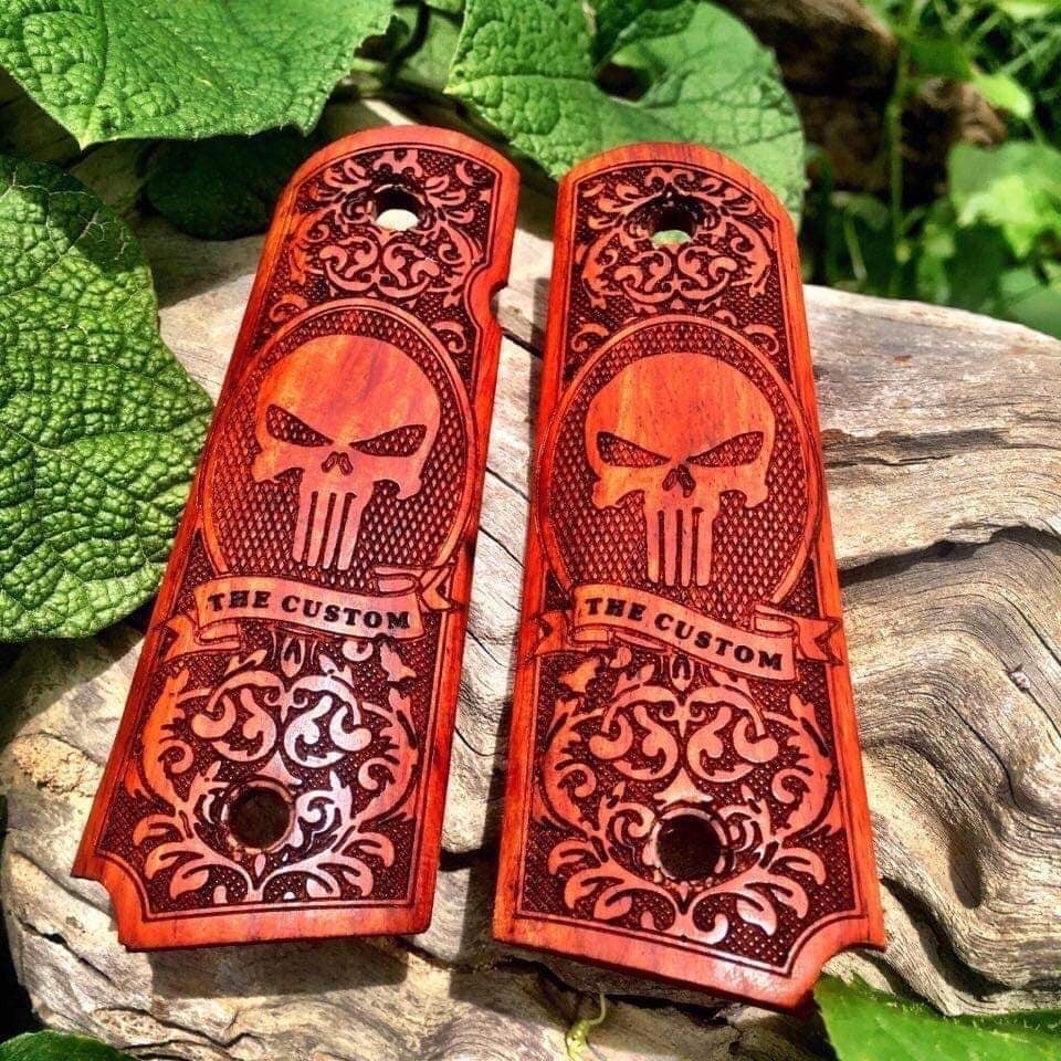 ประกับปืน1911 ไม้พยุงแท้ 100% ขนาด full size หรือขนาด compact & blank ...