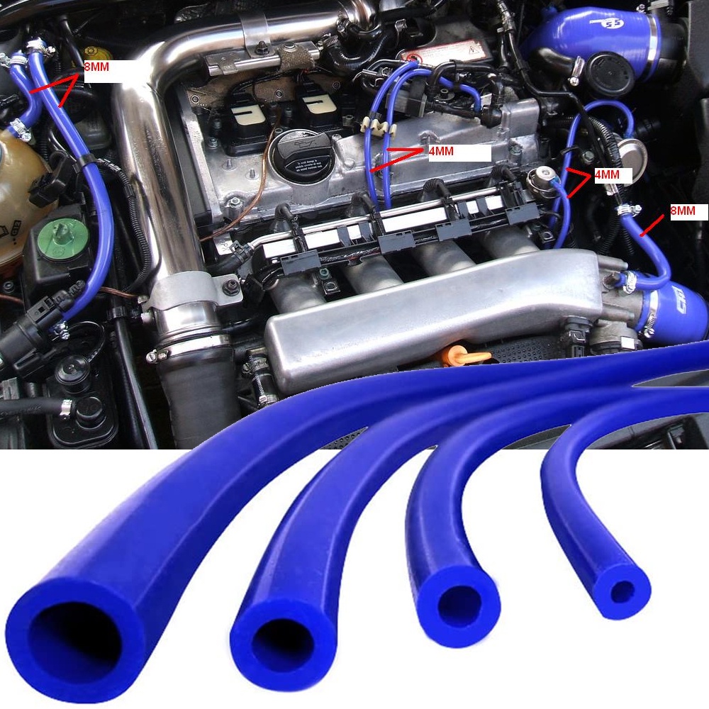 Universal 3/5/4/6/8/10/12/14mm Auto Car Vacuum Silicone Hose Racing ...
