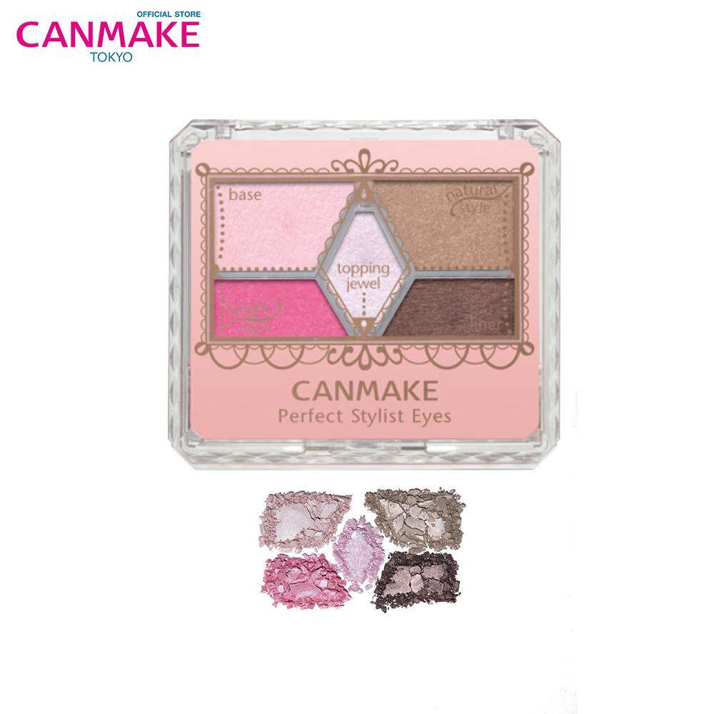 !Canmake Perfect Stylist Eyes อายแชโดว์ 5 เฉดสีในพาเลตต์เดียว (3.2 g ...