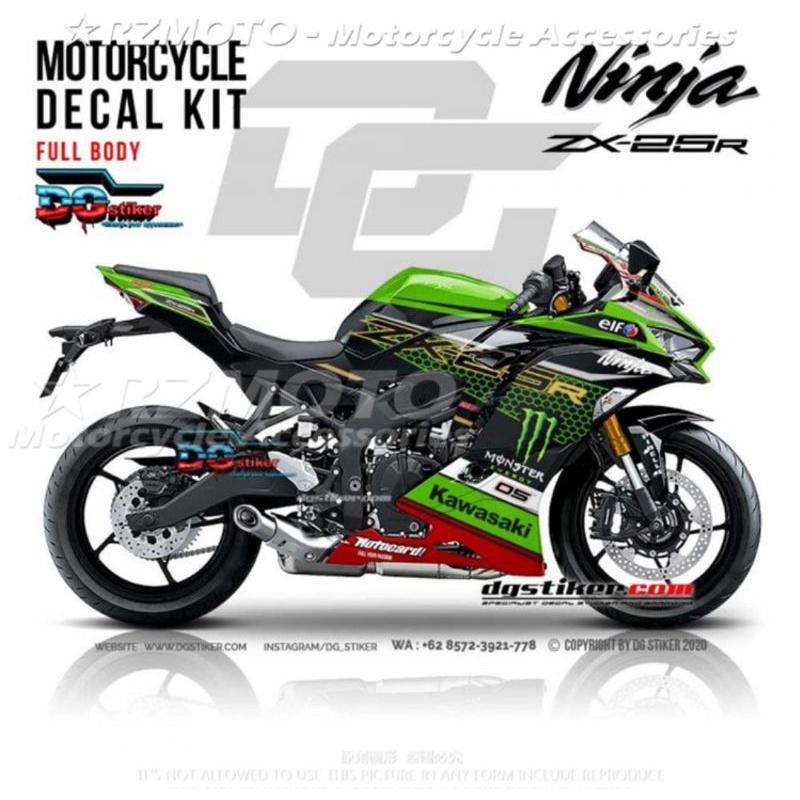ชุดแฟริ่ง kawasaki Zx25rชุดสีแต่งนินจาZX25R ปี2019/20/21 ZX-25R ตัวใหม่ ...