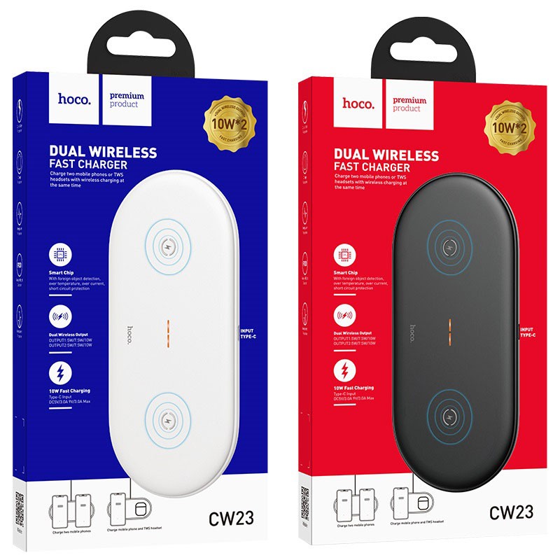 Hoco CW23 ตัวชาร์จมือถือไร้สาย 2in1 (รุ่นใหม่ล่าสุด) ของแท้100% ...