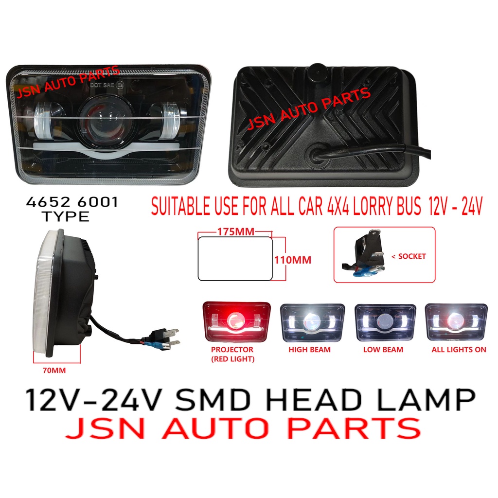 Smd LED SEALED BEAM 4652 6001 6052 ประเภทชุดใช้สําหรับรถทั้งหมด LORRY ...