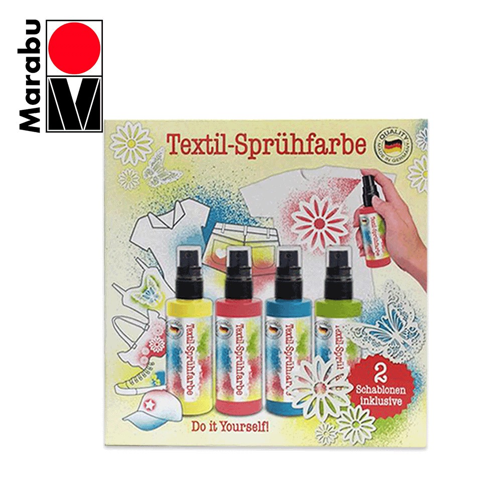 Marabu Textile Fashion spray set 4x50ml. (ชุดแฟชันสเปรย์มาราบู สำหรับ ...