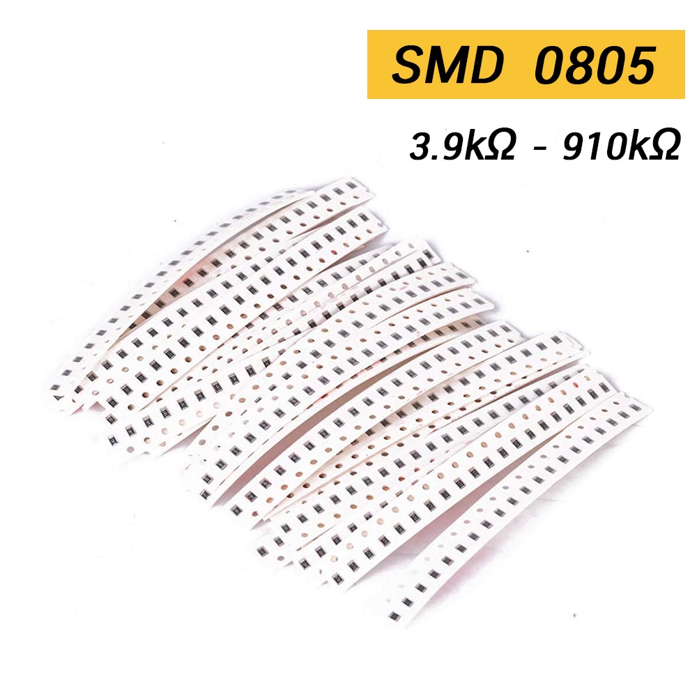 (24 ตัว) ตัวต้านทาน 0805 ±5% 3.9kΩ-910kΩ Resistor SMD SMT R R0805 ...