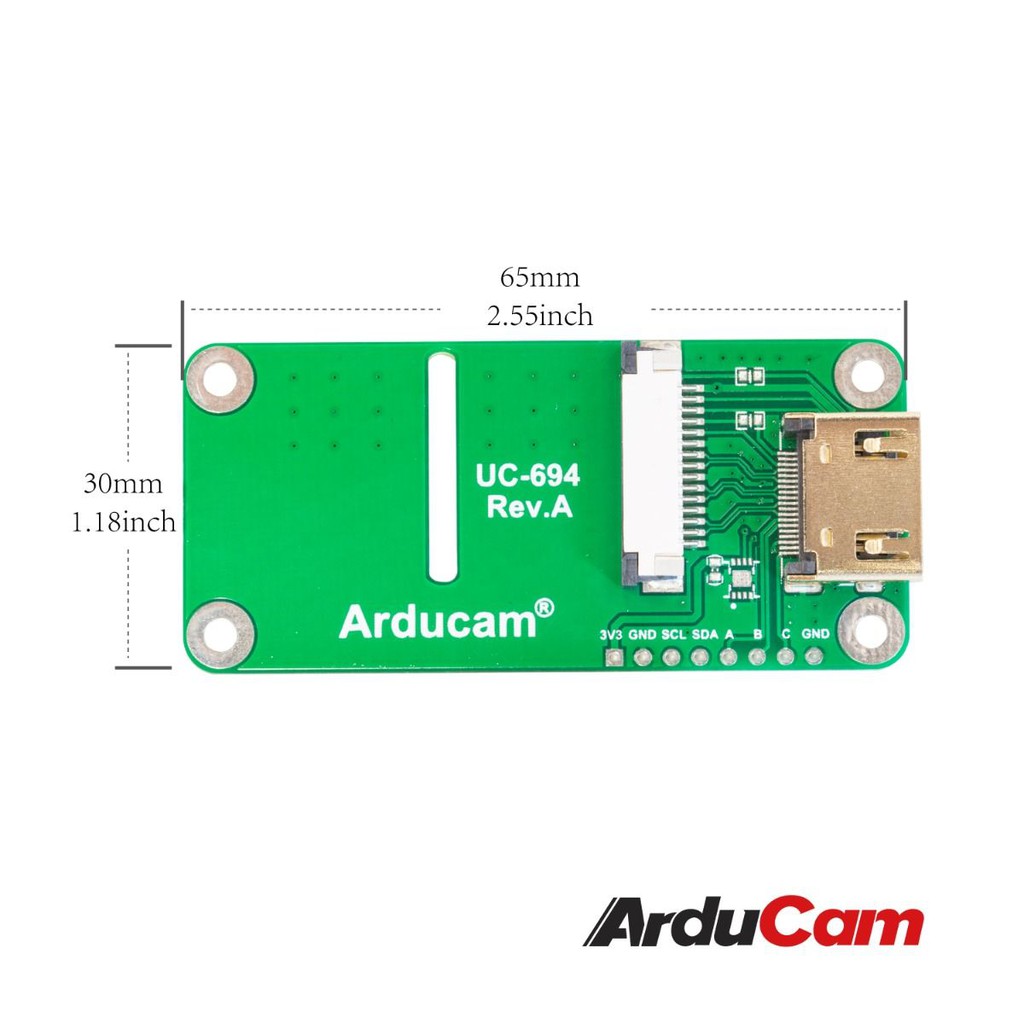 Arducam CSI to HDMI Adapter Board for 12MP IMX477 Raspberry Pi HQ ...