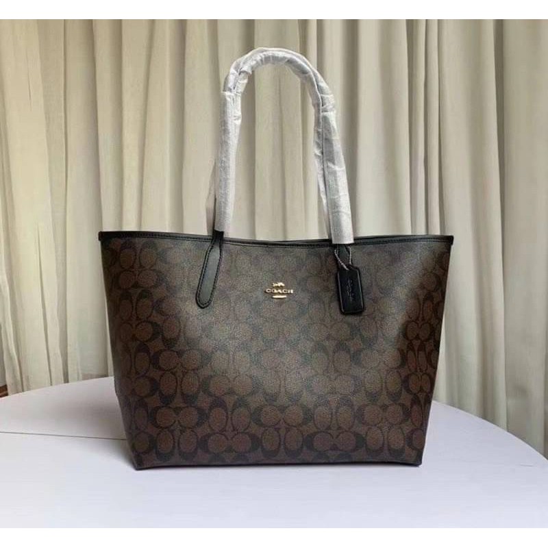 COACH 5696 CITY TOTE IN SIGNATURE CANVAS | Shopee Thailand