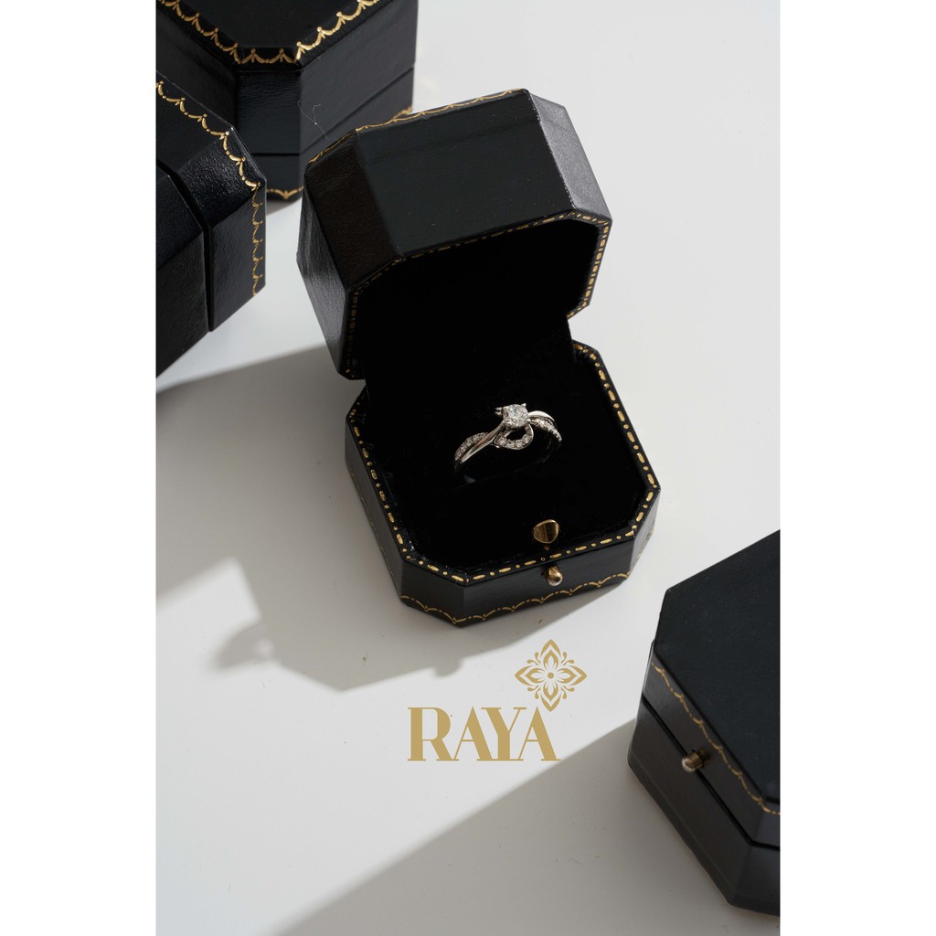 RG17แหวนเพชรแต่งไขว้กลมโค้ง แหวน เครื่องประดับ แหวนเงินแท้ เพชร ...