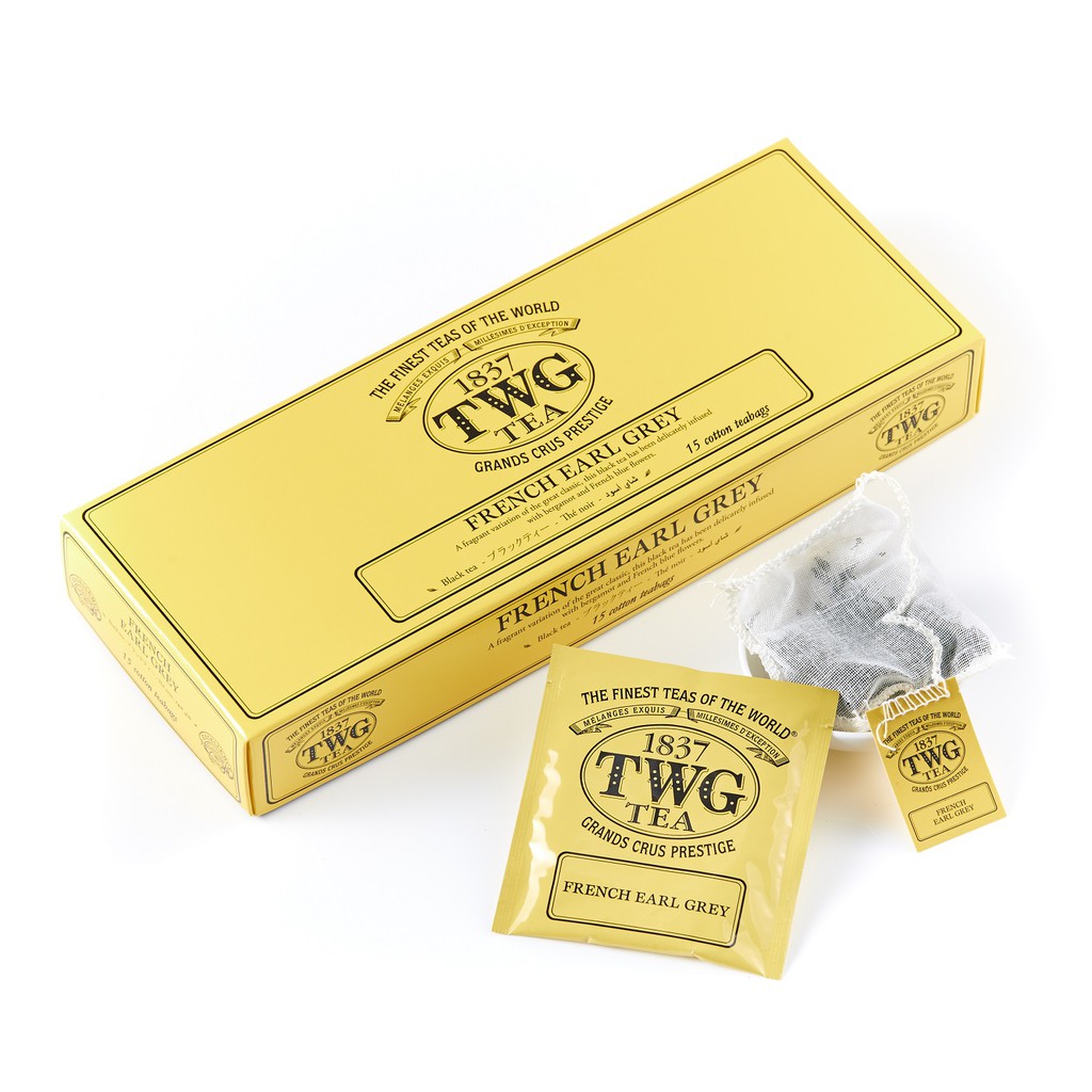 TWG Tea French Earl Grey Black Tea Cotton Teabag / ชา ทีดับเบิ้ลยูจี ชาดำ เฟรนช์ เอิร์ล เกรย์ ...