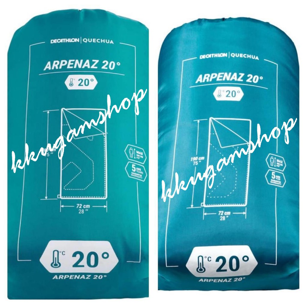 พร้อมส่ง ถุงนอนเดินป่า ถุงนอนตั้งแคมป์รุ่น Arpenaz 20° | Shopee Thailand
