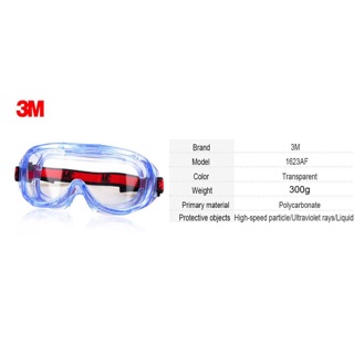 แว่นครอบตา 3M -1623 Anti-Fog 100% (GOGGLE) | Shopee Thailand
