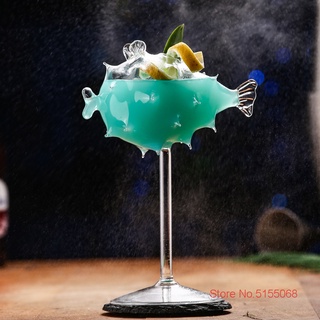 American Style Realistic Puffer Fish Molecular Cocktail Glass ...