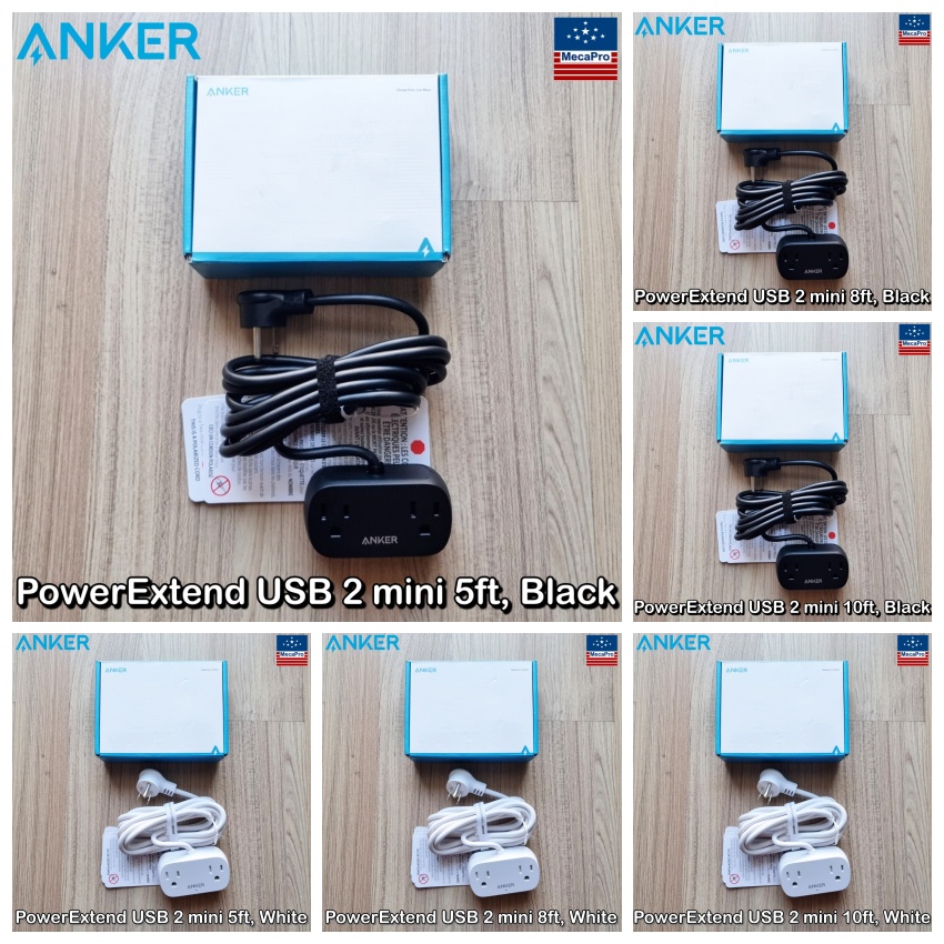 Anker® PowerExtend USB 2 mini แองเคอร์ รางปลั๊กไฟ + USB 2 พอร์ต ปลั๊ก ...