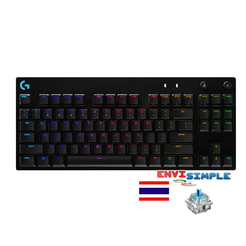 Logitech pro keyboard Blue SW RGB/แป้นภาษาไทย | Shopee Thailand