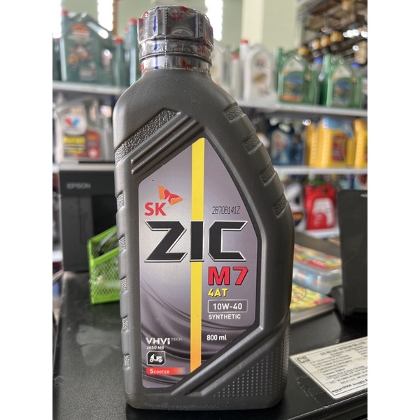 น้ำมันเครื่อง Zic M7 4AT 10W-40 0.8ลิตร (มอไซด์) | Shopee Thailand