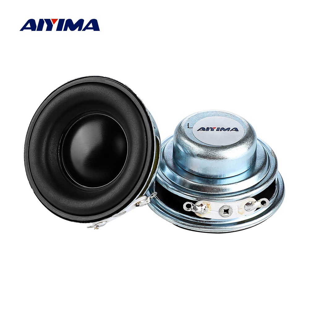 AIYIMA 2pcs 40MM Mini Audio Portable Speakers 16 Core 4 Ohm 5W Full Range Speaker Rubber Side ...