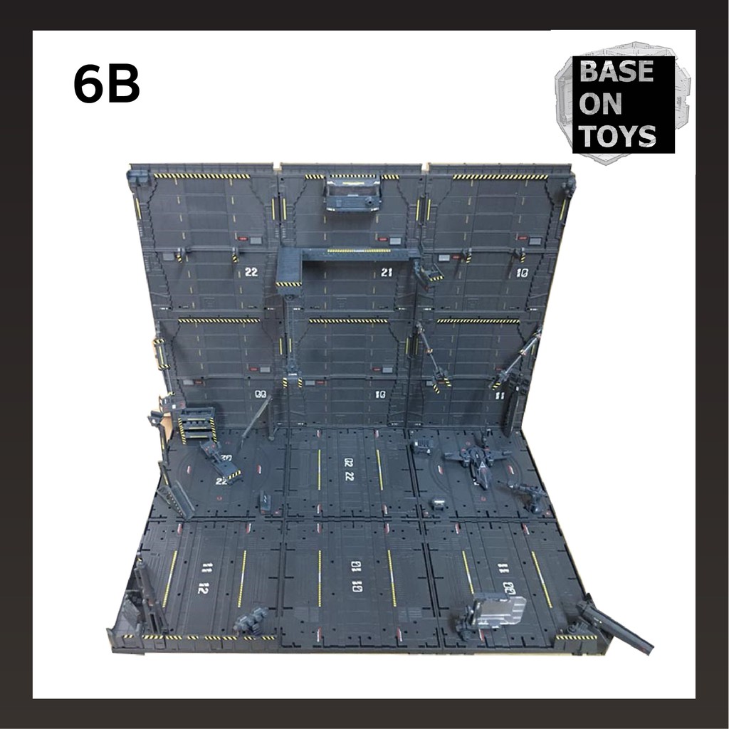 [ฉากโรงซ่อมหุ่น: แบบ Set] CG Domain Base Action Base โรงซ่อมกันดั้ม โรง ...