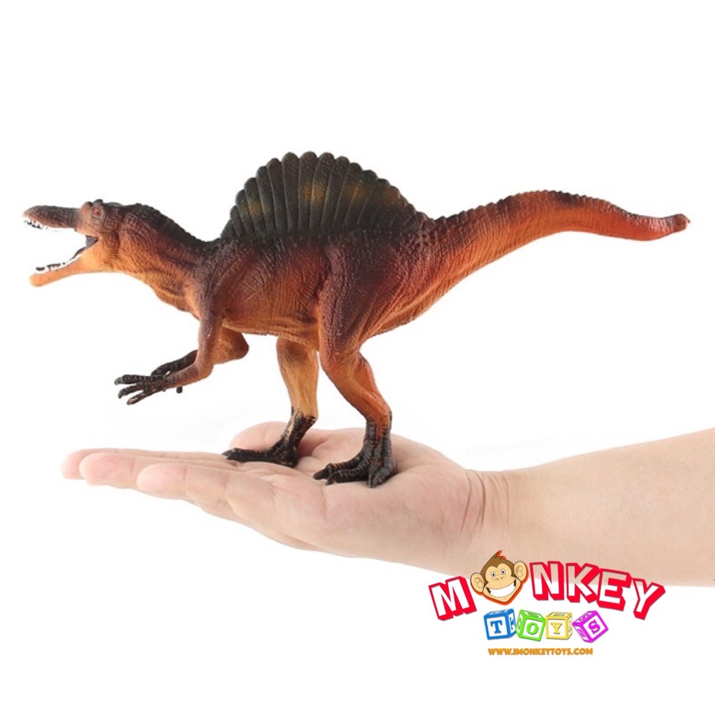 Monkey Toys - โมเดล ไดโนเสาร์ Spinosaurus ส้ม ขนาด 28.00 CM (จากหาดใหญ่ ...