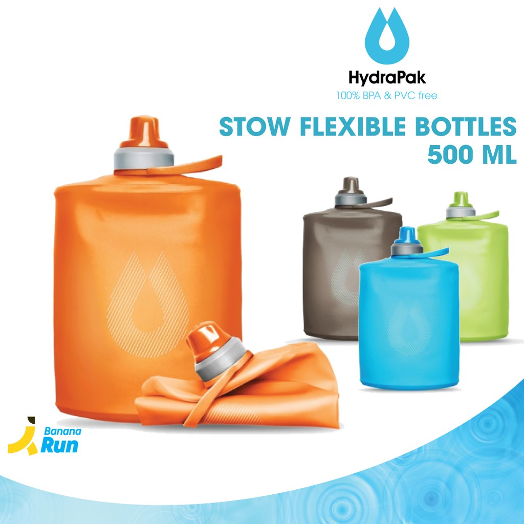 HydraPak Stow Flexible Bottles 500 ML ขวดน้ำม้วนพับได้ | Shopee Thailand