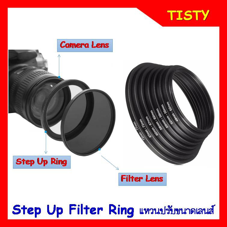 Step Up Filter Ring แหวนปรับขนาดเลนส์ ต่อ Filter, Hood จากขนาดเล็กเป็น ...