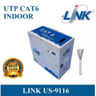 LINK UTP Cable CAT6 US-9116 600MHz INDOOR สายแลน ใช้สำหรับภายใน สายแลนเคเบิ้ล ติดตั้งภายในอาคาร ...