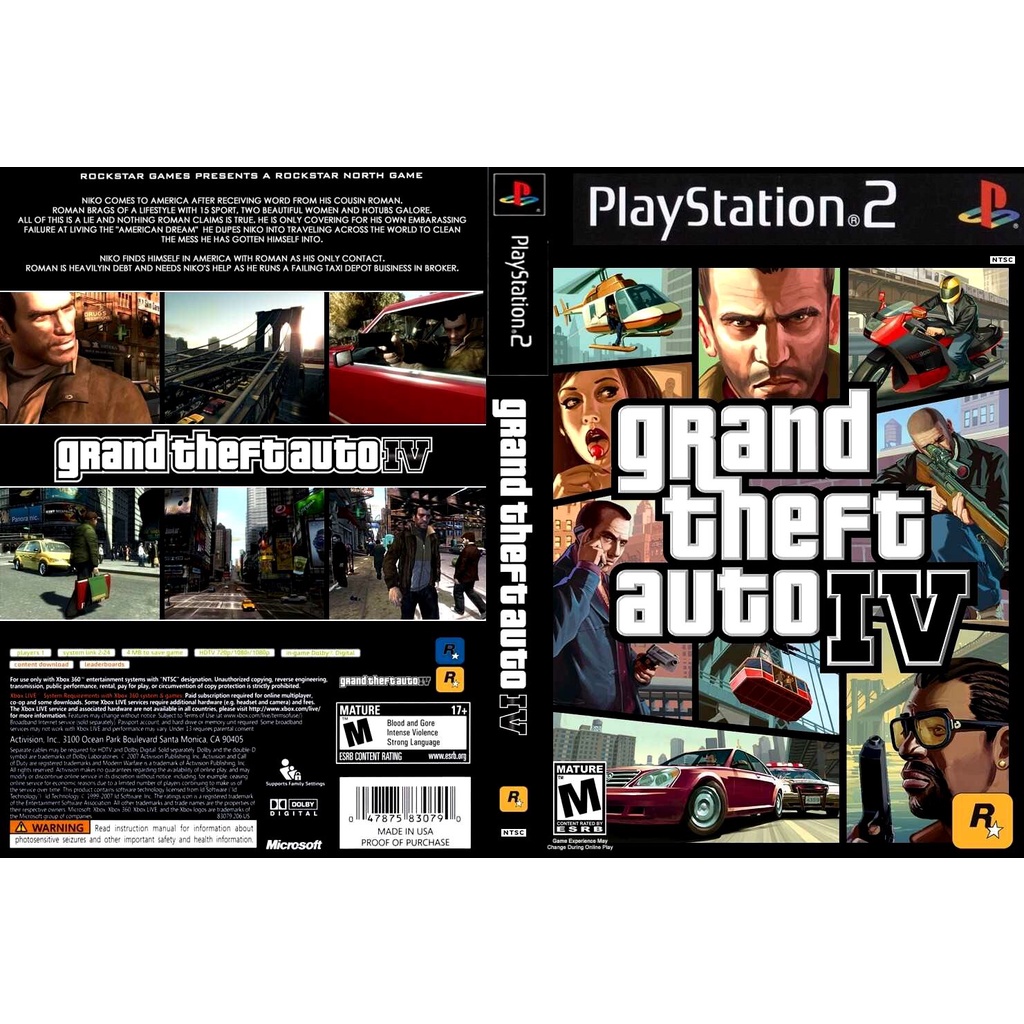 แผ่นเกมส์ PS2 Grand Theft Auto IV Brasil คุณภาพ ส่งไว (DVD) | Shopee ...