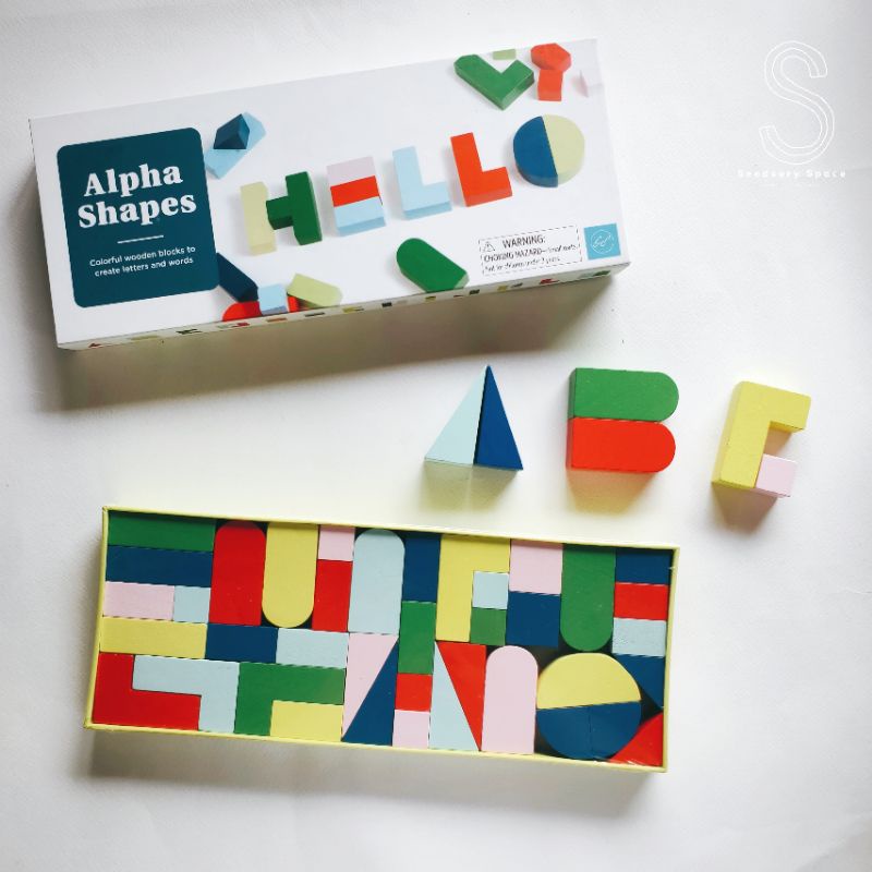 [พร้อมส่ง] Alpha Shapes ตัวต่อบล็อกไม้ ต่อเป็นตัวหนังสือภาษาอังกฤษได้ ...