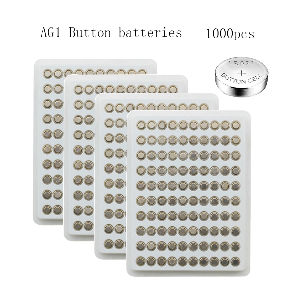 AG1 1000pcs 13mAh AG 1 Battery 1.55V Alkaline Button Coin Cell ...