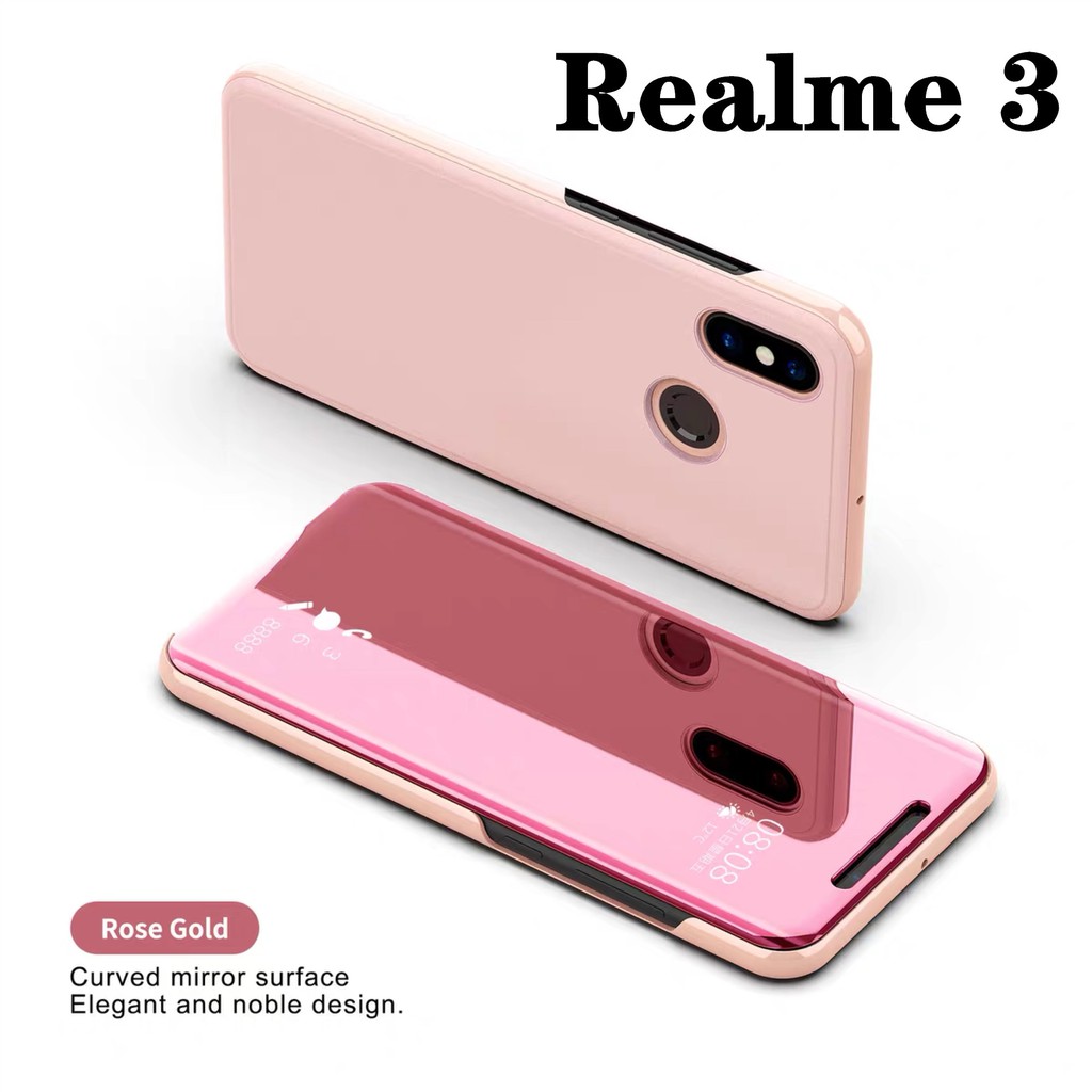 เคสเปิดปิดเงา Case Realme 3 เรียวมี เคสกันกระแทกตั้งได้ Smart Case ส่ง ...