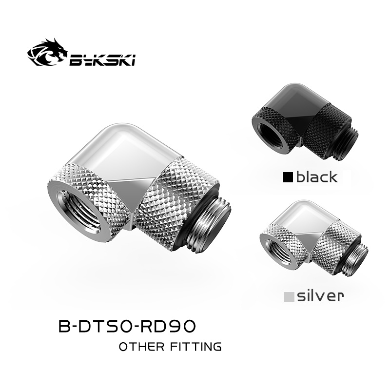 Bykski G1/4 ด้าย 90 ข้อศอก 360 องศา Rotary Fitting Adapter Connector Water Cooling อุปกรณ์เสริม ...