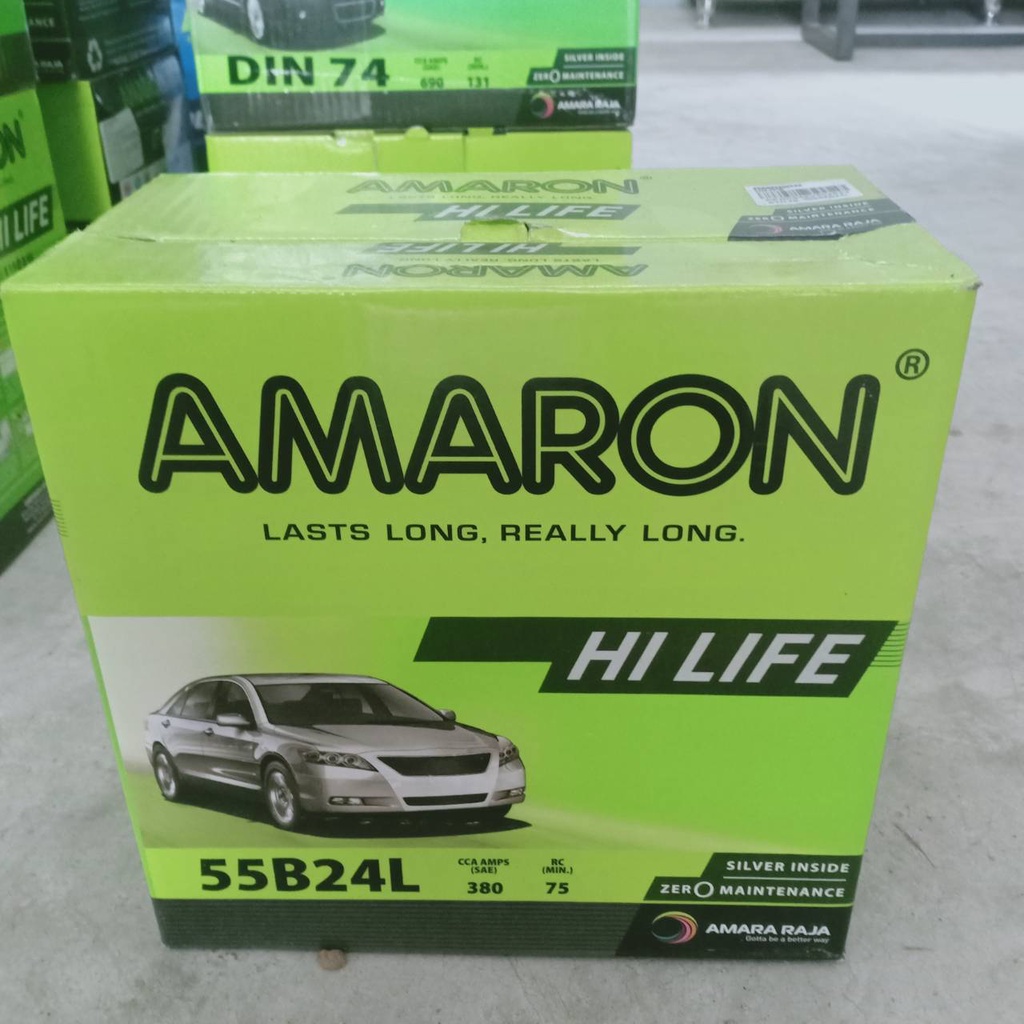 แบตเตอรี่ Amaron Hi Life 55B24R, 55B24L | Shopee Thailand