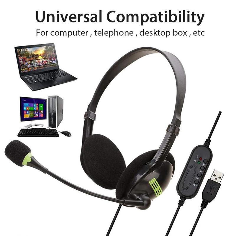 Universal USB Headset Lightweight Comfortable Headphone / Flexible ...
