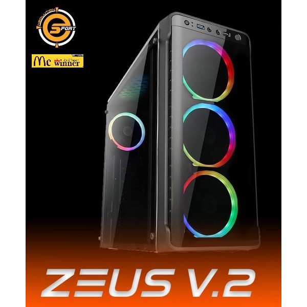 CASE (เคส) NEOLUTION E-Sport Case Zeus V2 พัดลมไฟ RGB 3 ตัว | Shopee ...