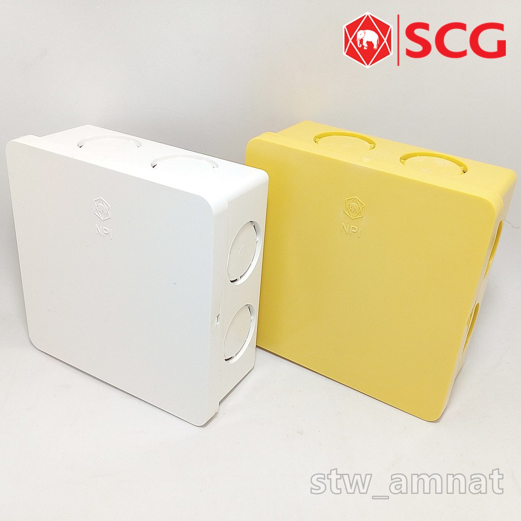 SCG กล่องพักสาย มาตรฐาน JIS ขนาด 10.2x10.2x4.9 cm | Shopee Thailand