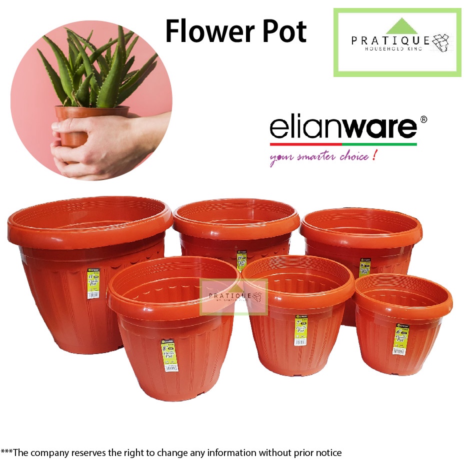 Elianware Flower Pot/ Pasu Bunga Cantik ( 6" / 7" / 8" / 9" / 10" / 11 ...