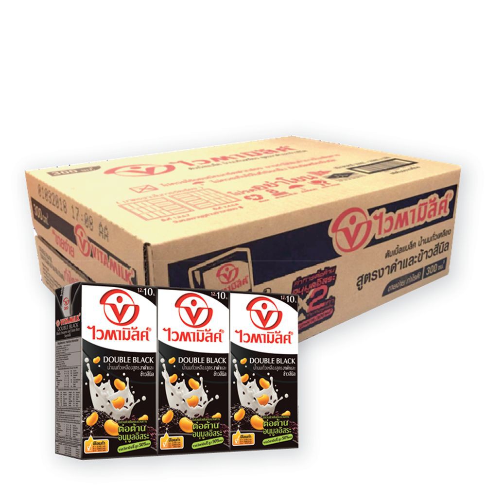 ไวตามิ้ลค์ นมถั่วเหลือง 300 มล. x36 กล่อง Vitamilk Soymilk 300 ml. X36 ...