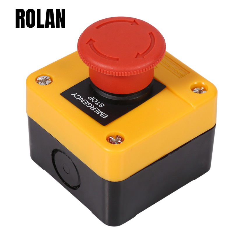 Rolan ใหม่หยุดสีแดง SHELL PUSH ป้ายสวิทช์พลาสติก 660V ฉุกเฉินเห็ด 10A ...