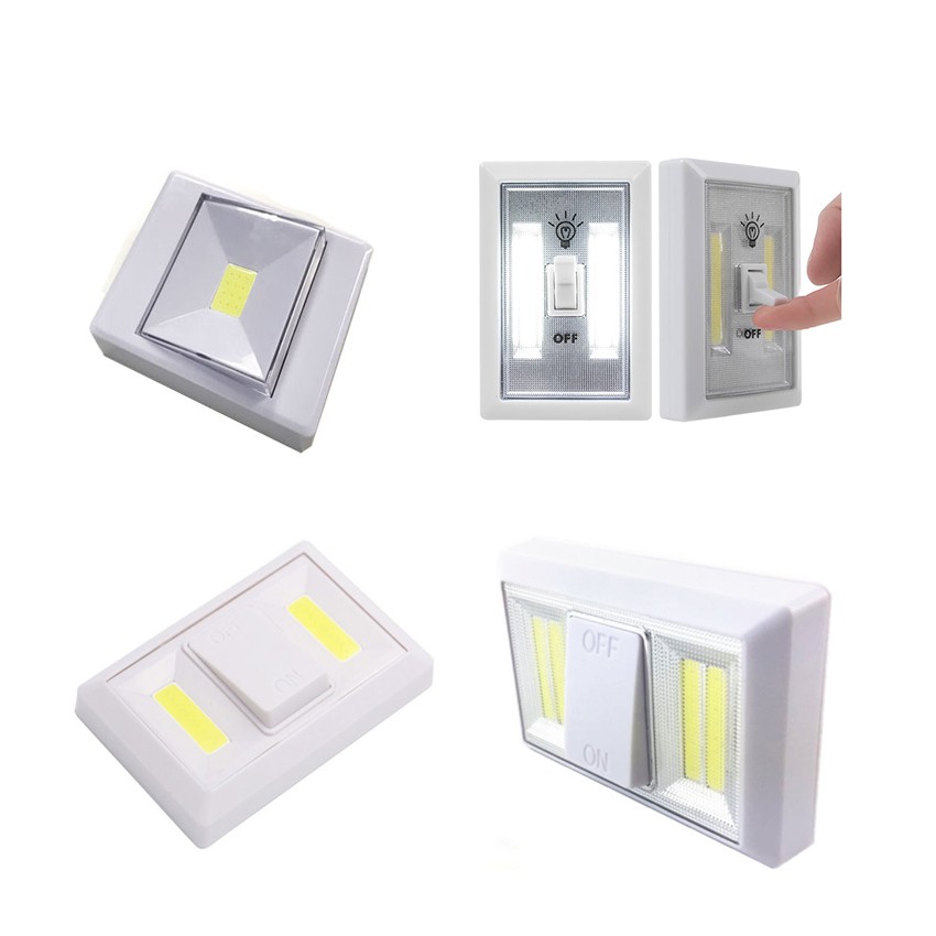 switch light COB LED 2LED ไฟติดผนัง พร้อมสวิตเปิด/ปิด ไม่ต้องเดินสาย ...