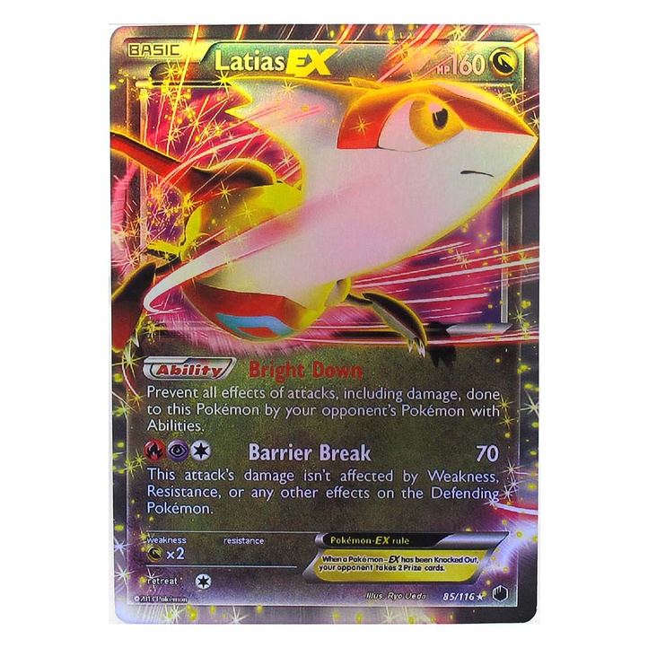 Latias EX 85/116 ลาทีอัส Pokemon Matt Card ภาษาอังกฤษ | Shopee Thailand
